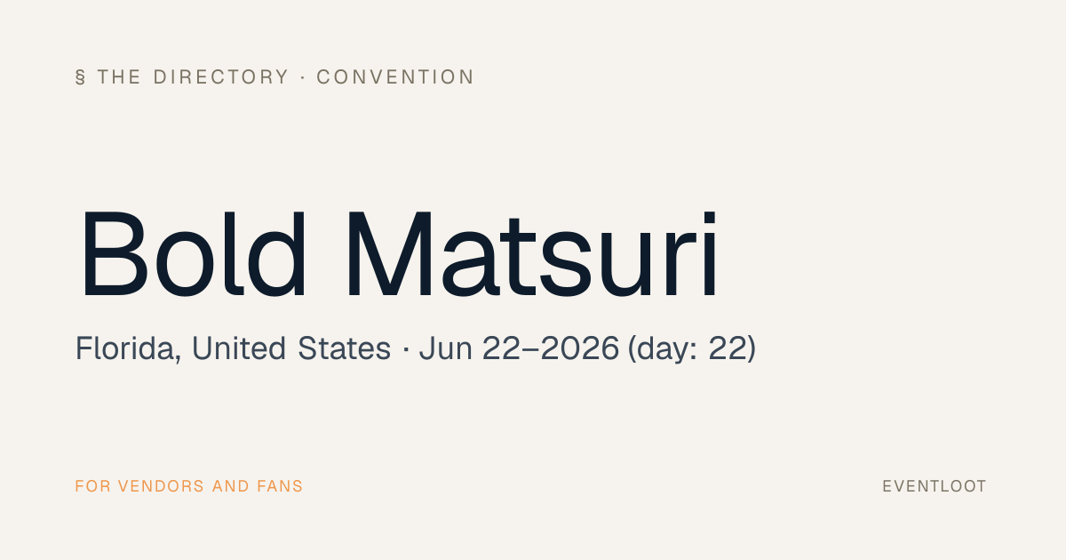 Bold Matsuri · Eventloot